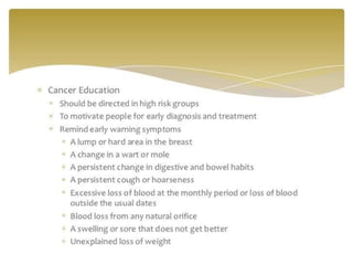 Cancer Lecture | PPTX
