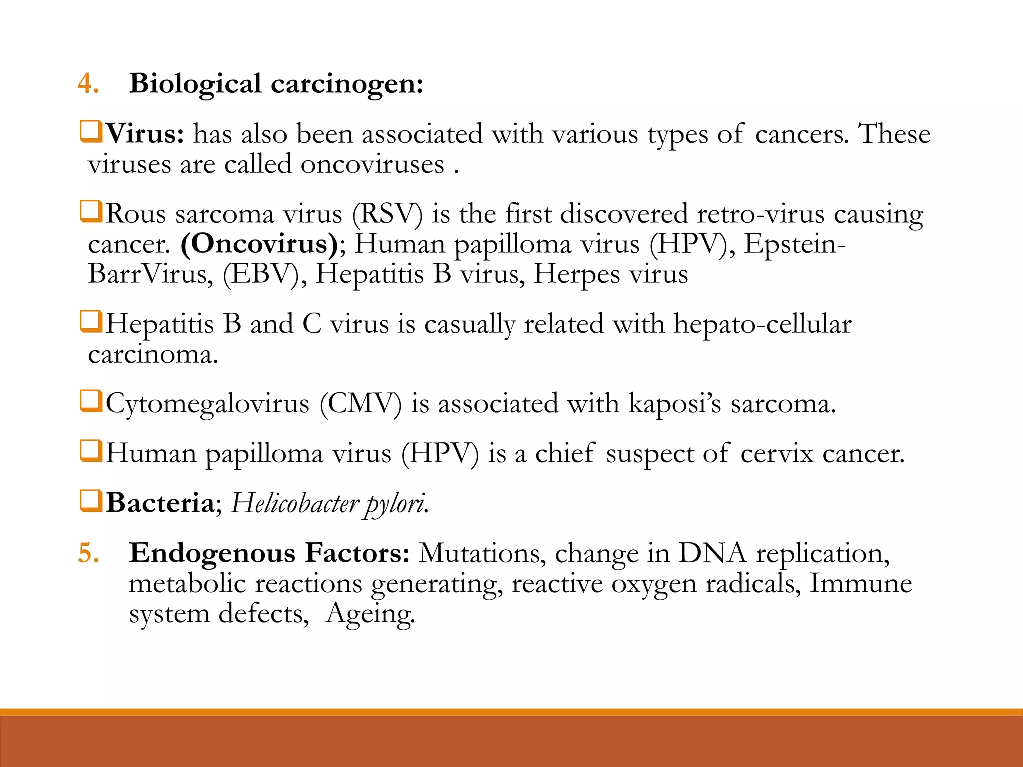 Cancer, Etiology, Classification and Pathophysiology | PPTX