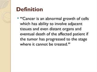 cancer . pptx community health nursing | PPTX