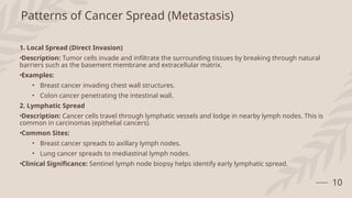 cancer, Benign Tumors, Malignant Tumors, Metastasis | PPTX