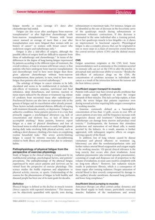 Cancer related fatigue | PDF