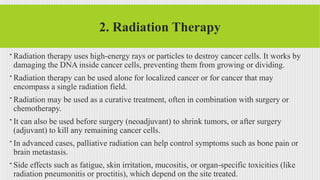 Cancer - Treatment Modalities, Principles of cancer chemotherapy.pptx