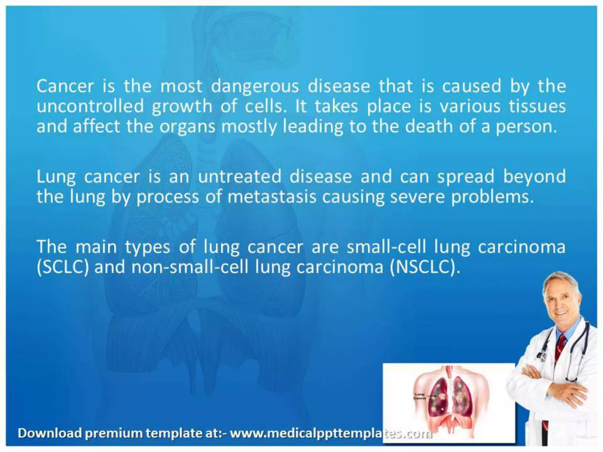 Lung Cancer PowerPoint Template | PPTX | Lung and Respiratory Health ...