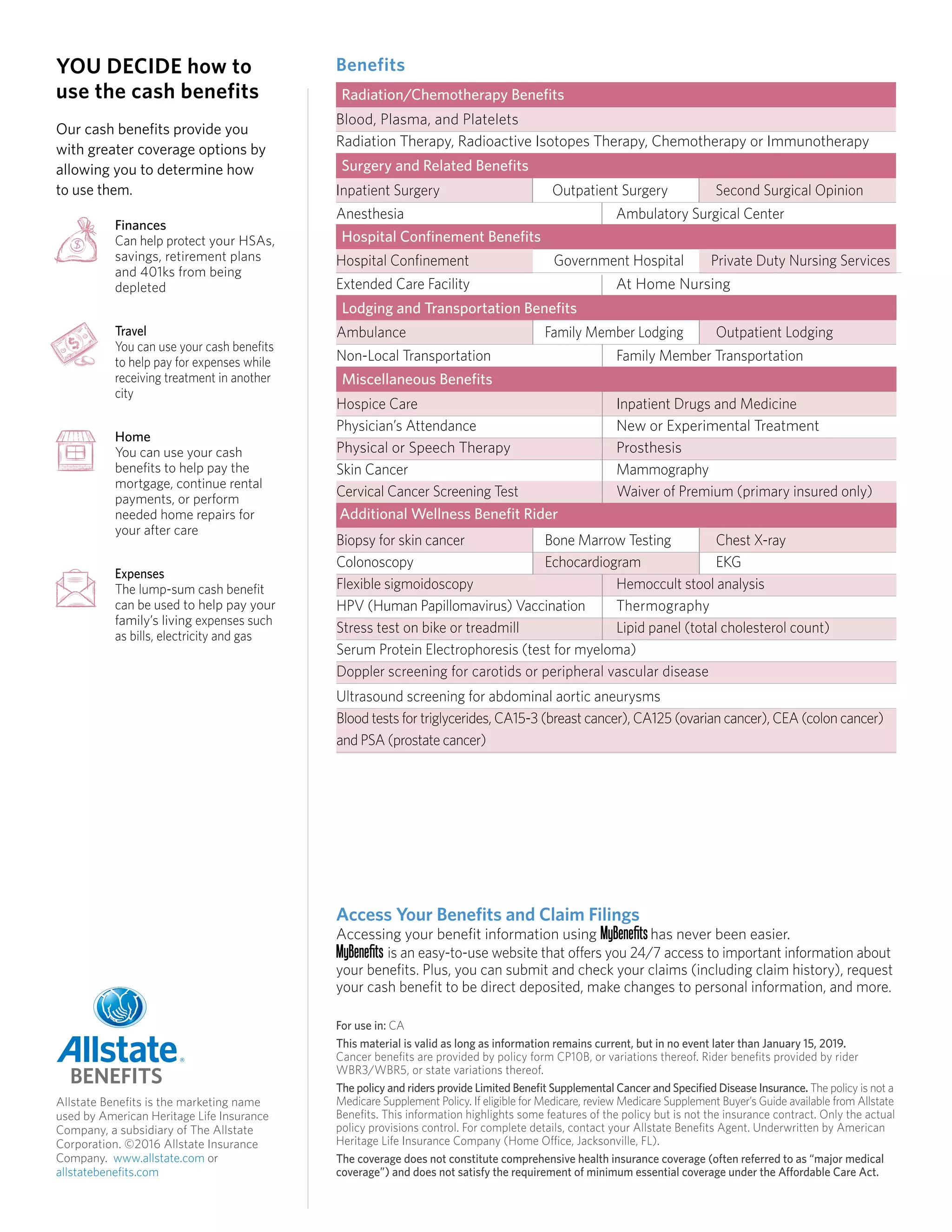 Cancer Insurance from Allstate Benefits | PDF