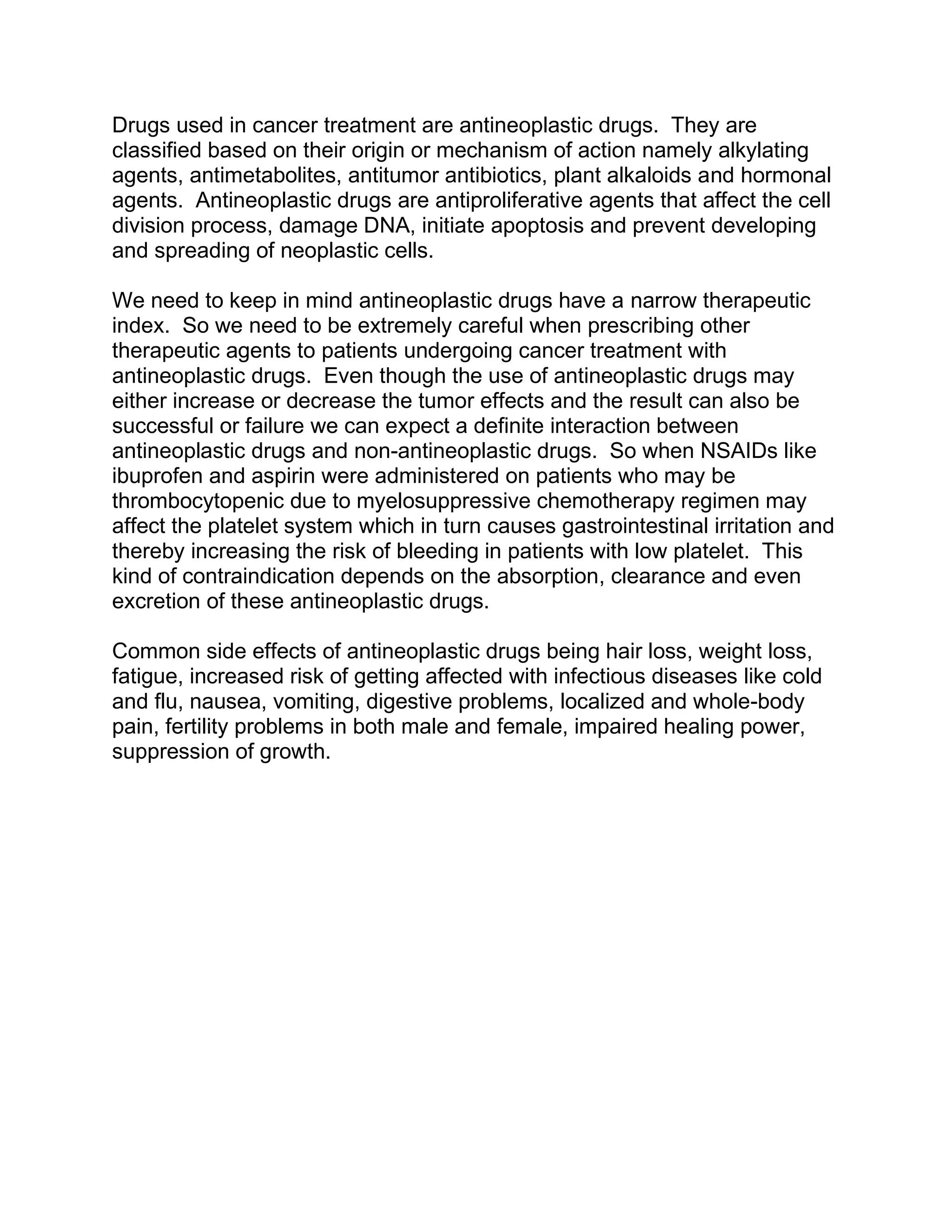 Cancer and antineoplastic drugs | PDF