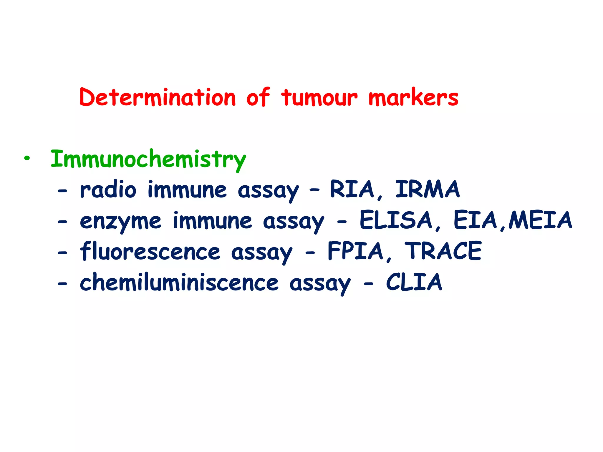 Cancer and tumor markers | PPTX