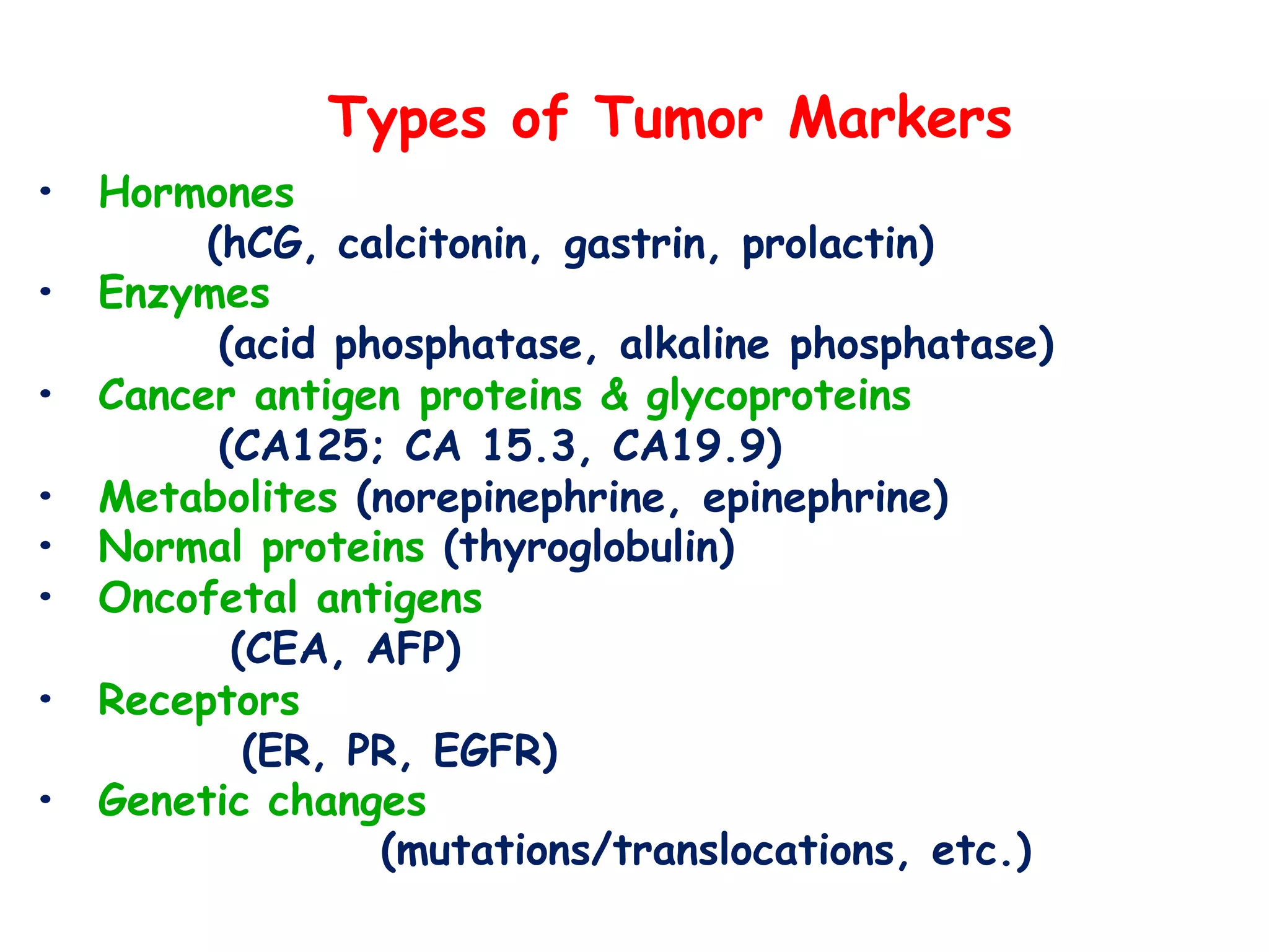 Cancer and tumor markers | PPTX