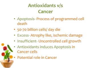 Cancer & Antioxidants role in prevention | PPT
