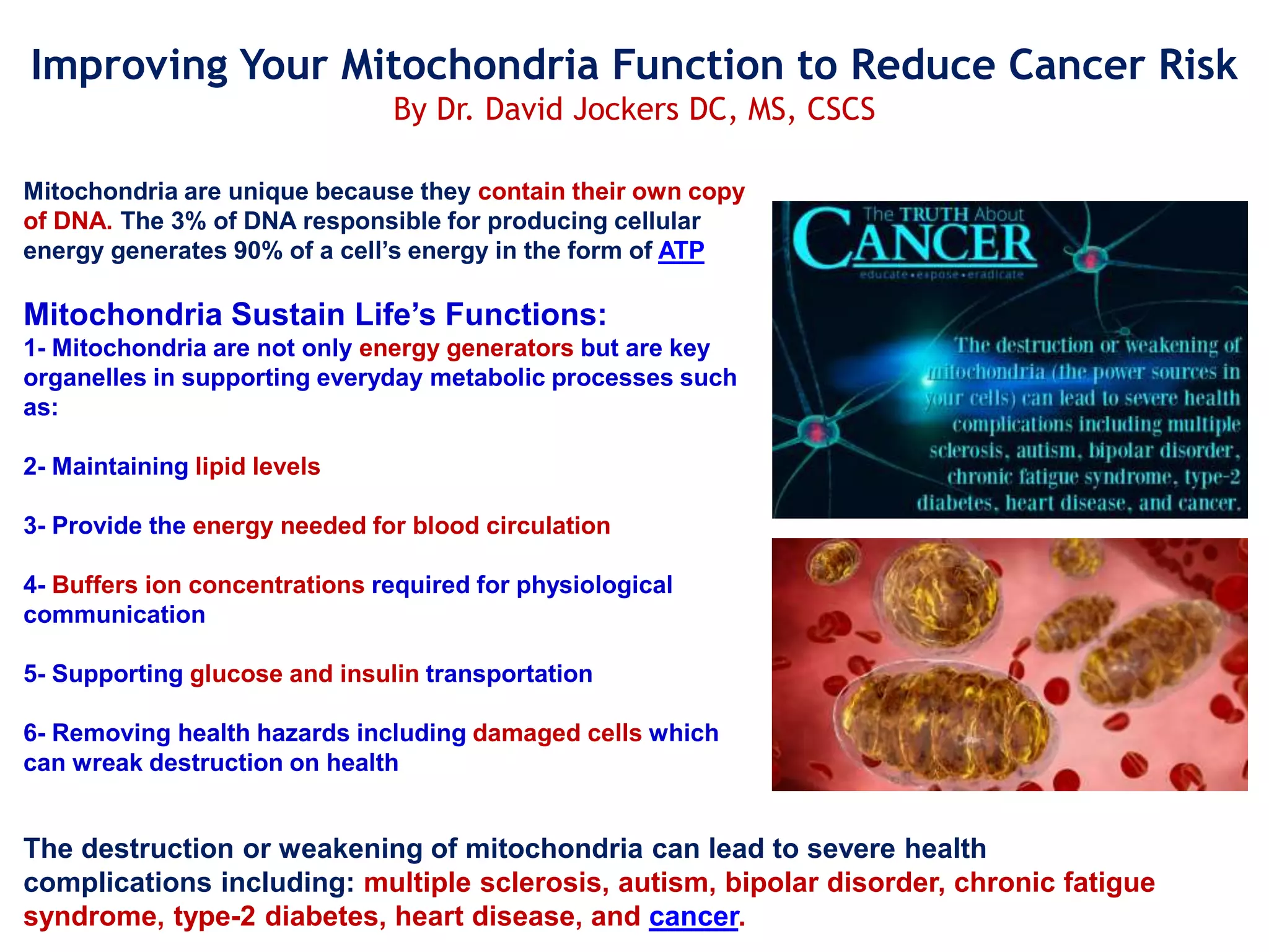Cancer as a metabolic disease 2 | PPT