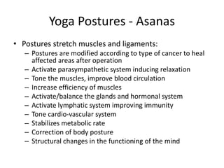 Cancer and Asanas | PPTX
