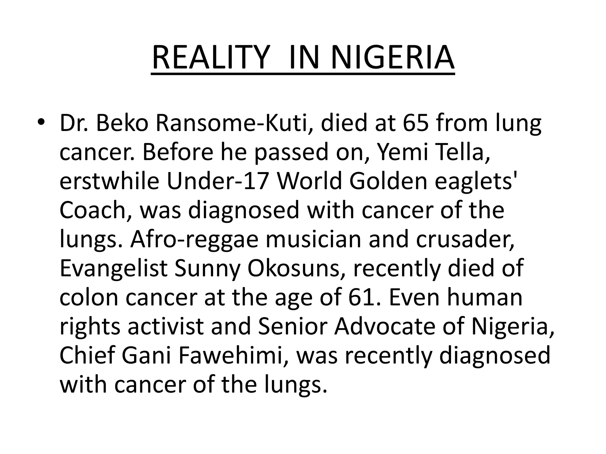 Cancer a silent killer | PPTX