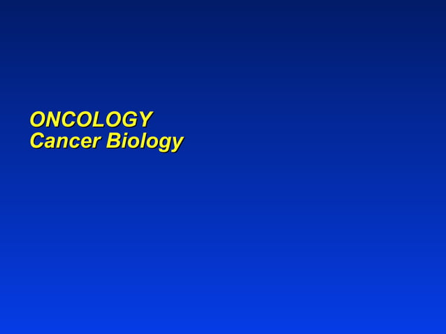 Biologia del Cancer | PPT | Cancer | Diseases and Conditions
