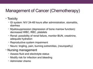 Nursing Management of clients with cancer | PPTX