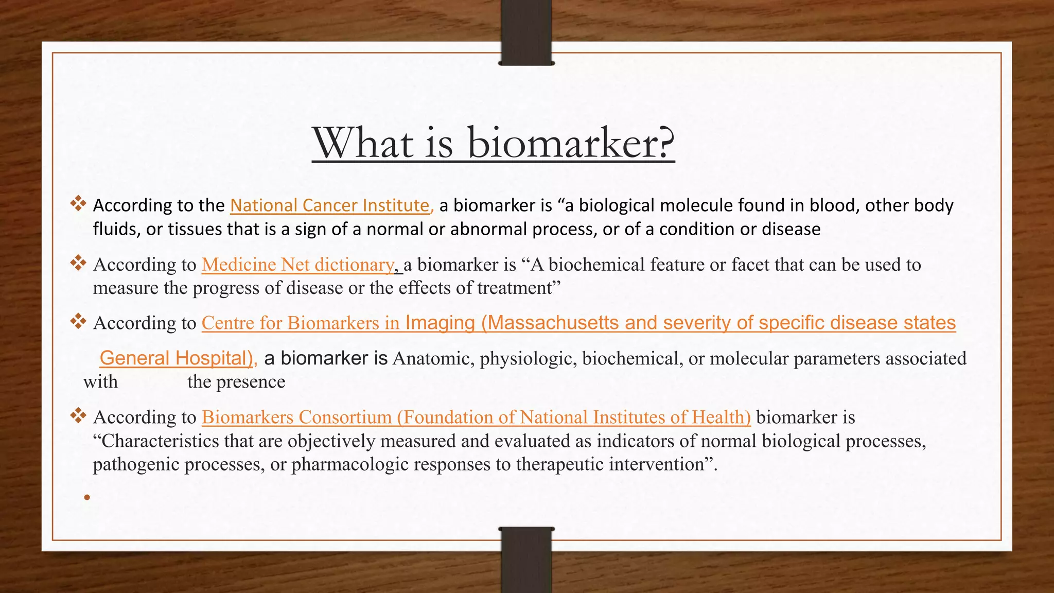 Cancer biomarker | PPTX