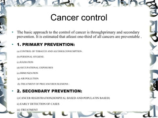 Cancer policy and program | ODP