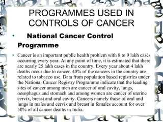Cancer policy and program | ODP