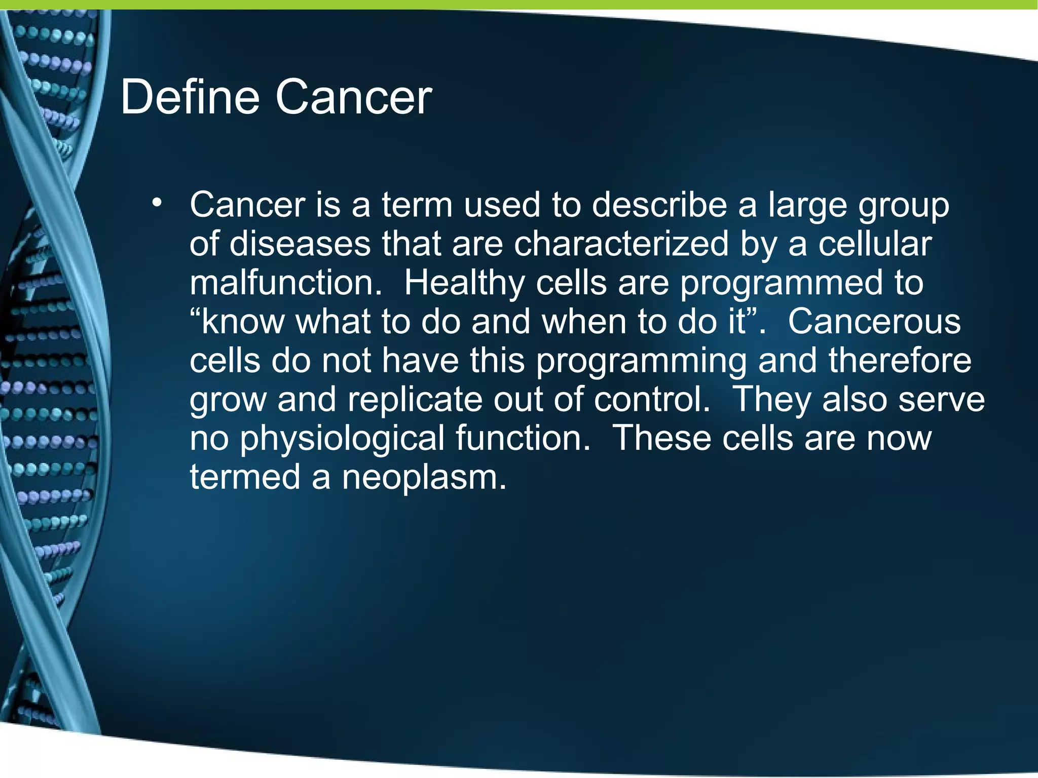 Cancer causes & types | PPT