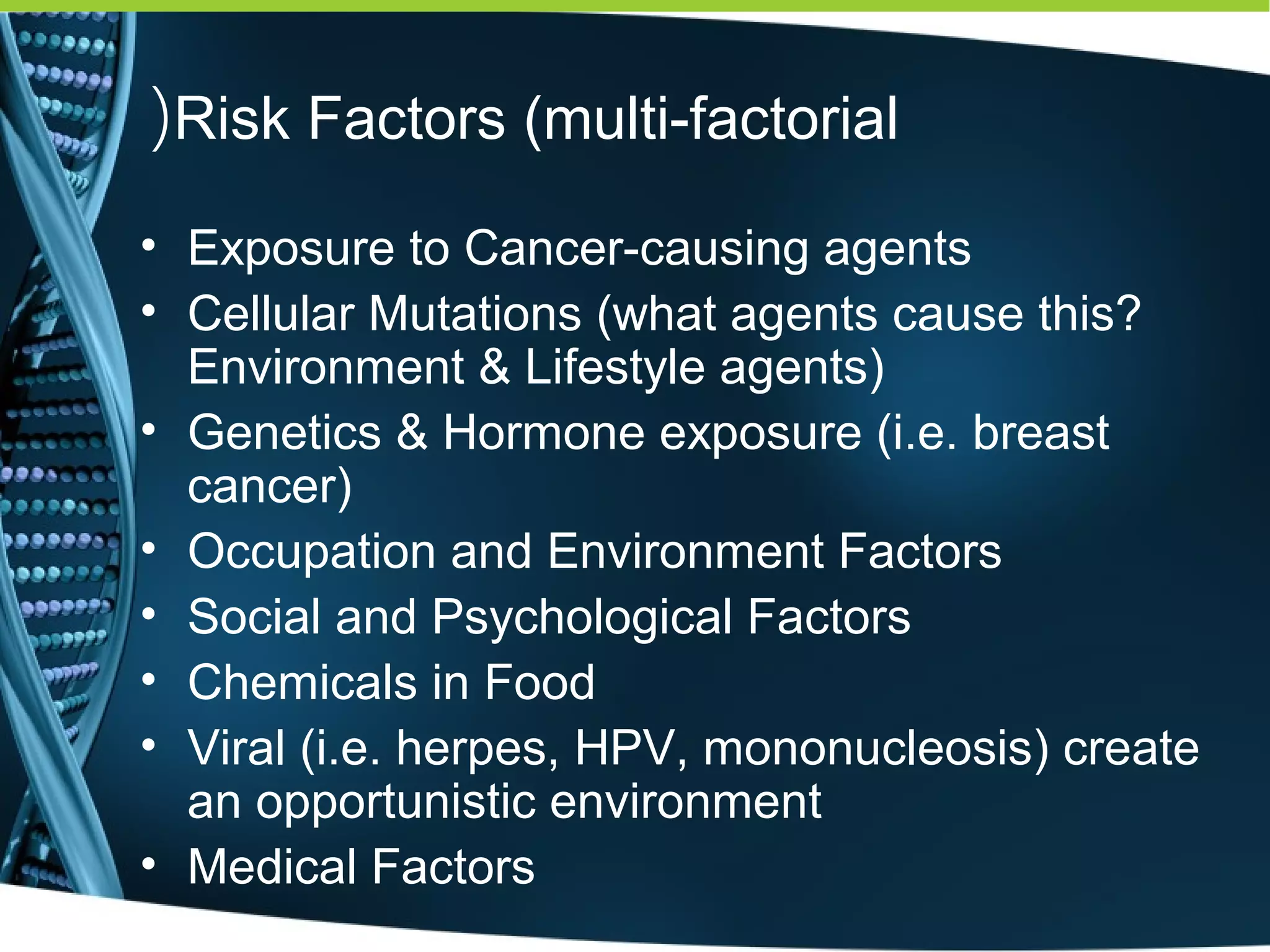 Cancer causes & types | PPT