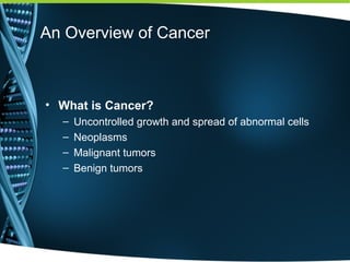 Cancer causes & types | PPT