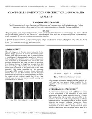 Cancer cell segmentation and detection using nc ratio | PDF