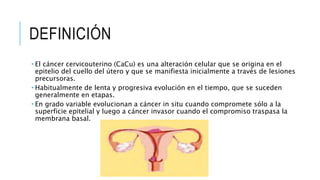 Cancer cervico uterino | PPTX