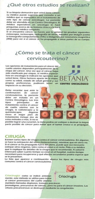Cancer cervicouterino , Triptico. | PDF | Cancer | Diseases and Conditions