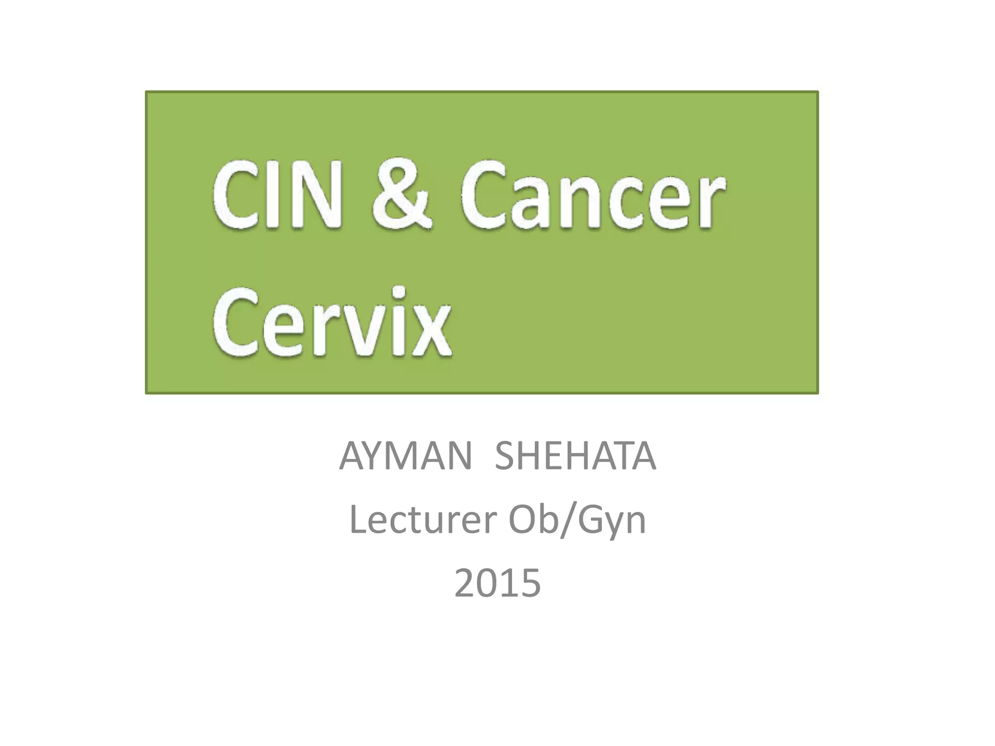 Cancer Cervix Ppt