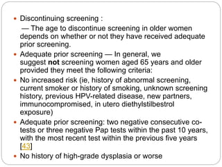 Cancer cervix screening | PPTX