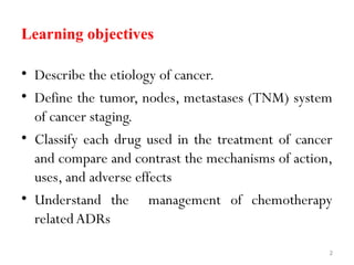 cancer chemotherapy principles for 4th year.ppt