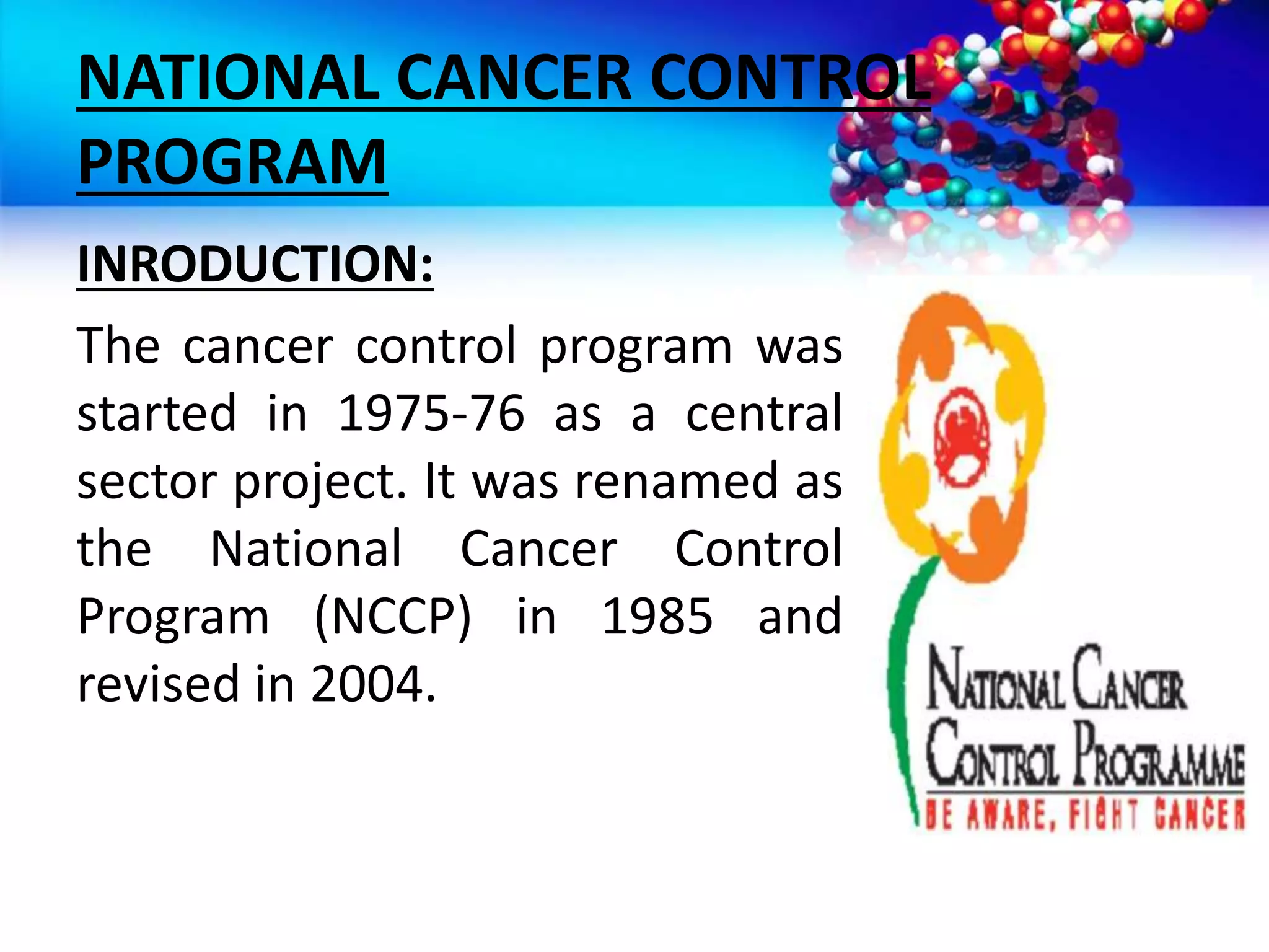 Cancer control program | PPTX