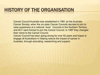 Cancer council australia | PPTX