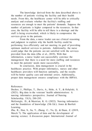 CANCER DATA COLLECTION6The Application of Data to Problem-So | PDF