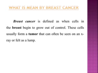 BREAST CANCER PPT | PPTX