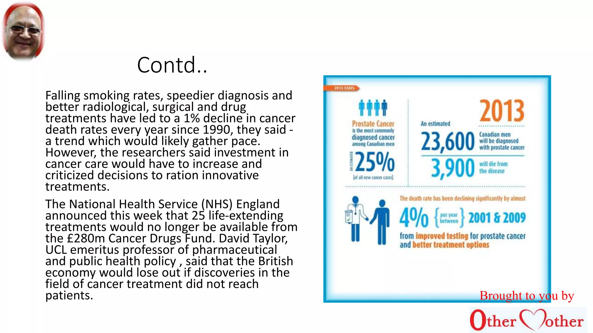 Cancer deaths in india | PPTX