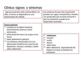 CANCER DE COLON Y RECTO Causas y factores de Riesgo | PPTX