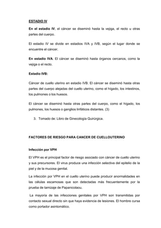 Cancer de cuello uterino | DOCX