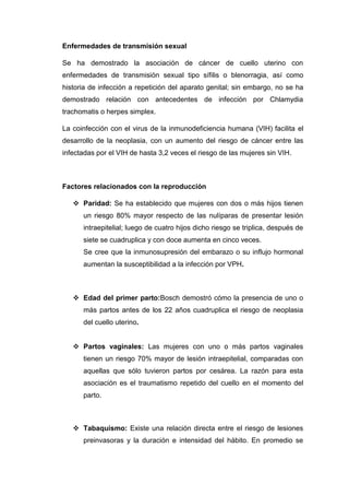 Cancer de cuello uterino | DOCX