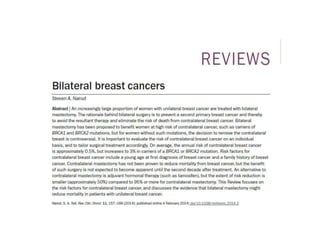 Cancer de mama bilateral mtb | PPTX