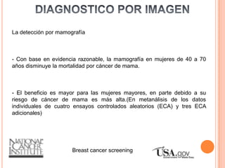 Cancer de mama imagenología | PPTX