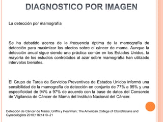 Cancer de mama imagenología | PPTX