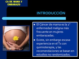 Cancer de mama y embarazo | PPTX