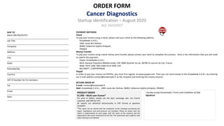 Cancer diagnostics startup identification 2020 sample | PDF