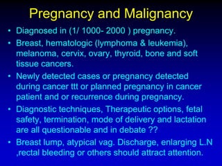 Fertility And Pregnancy Outcome In Cancer Patients | PPTX