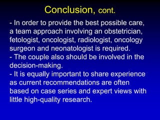 Pregnancy Outcome in Cancer Patients | PPTX