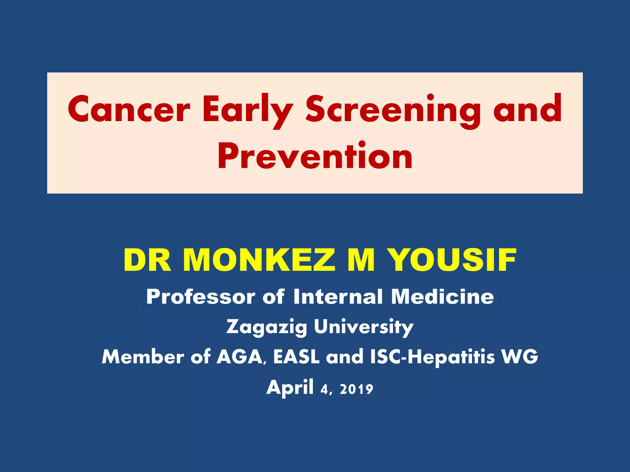 Cancer early screening and protection | PDF