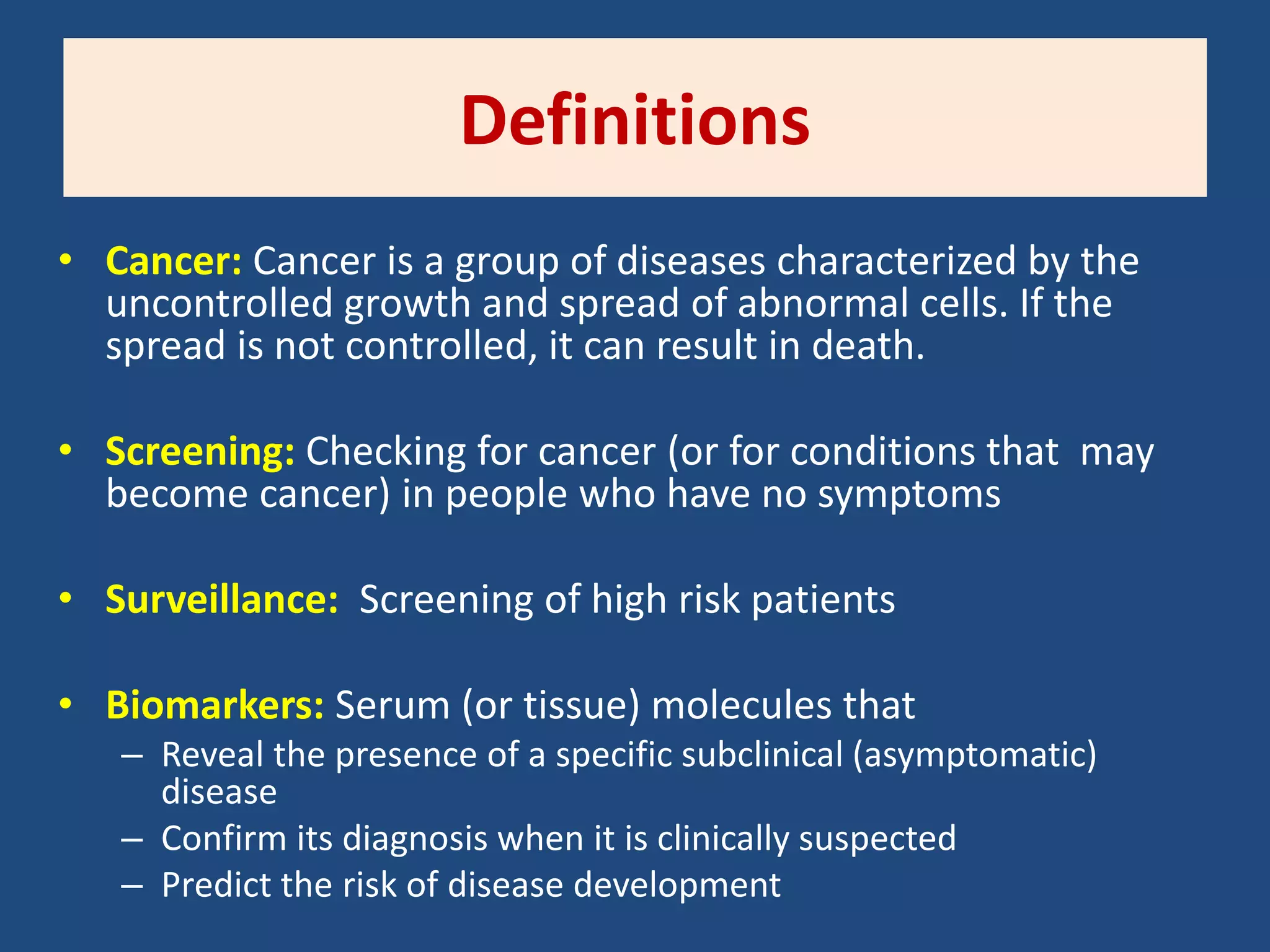 Cancer early screening and protection | PDF