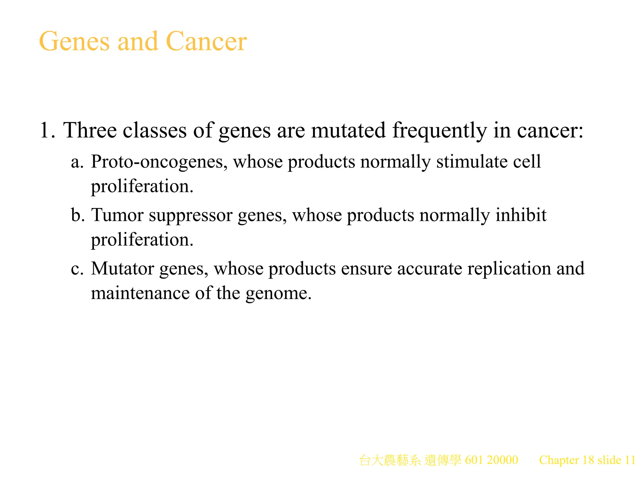 An overview of The genetics of the cancer | PPT | Cancer | Diseases and ...