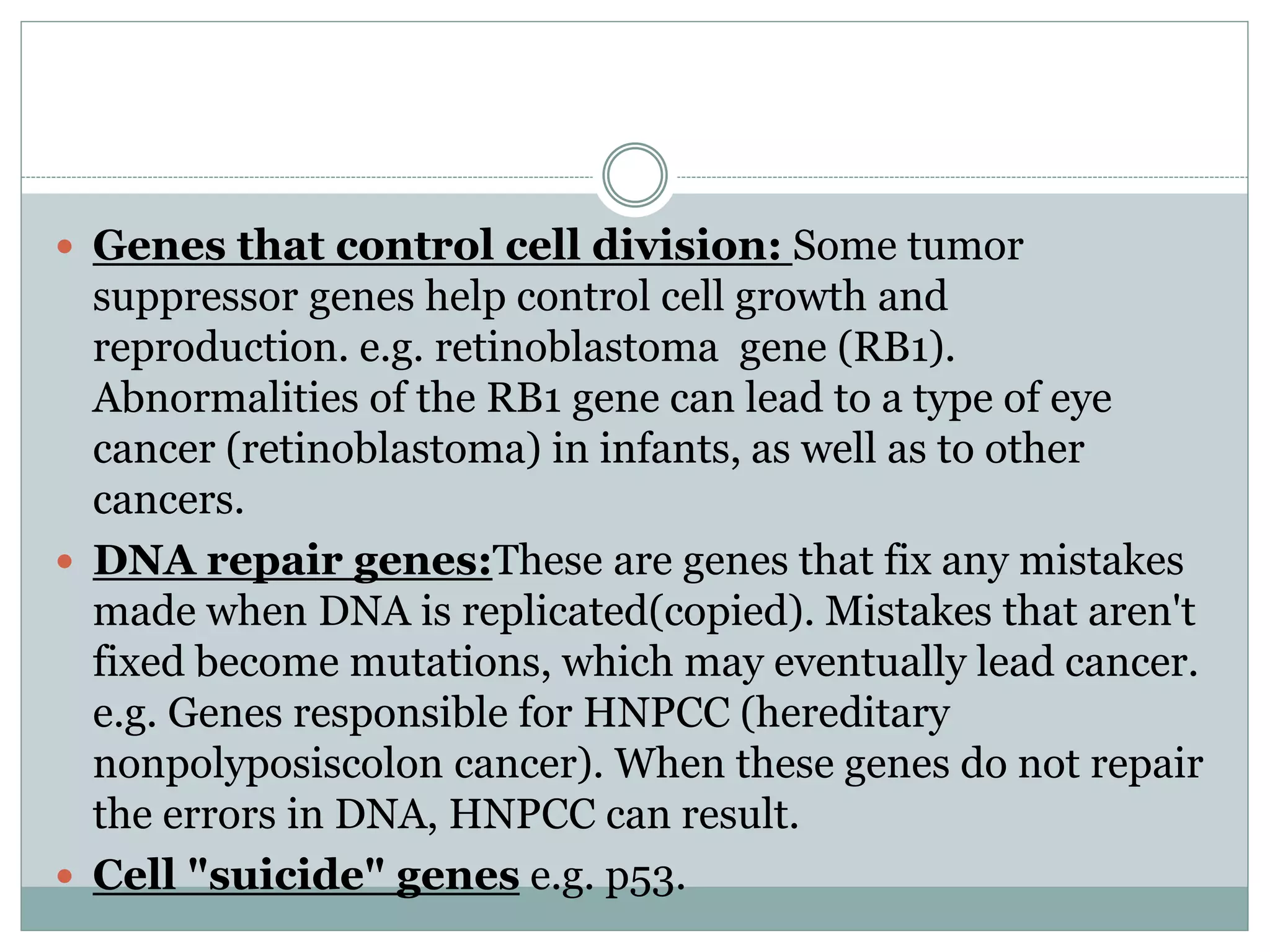 Cancer genetics | PPTX