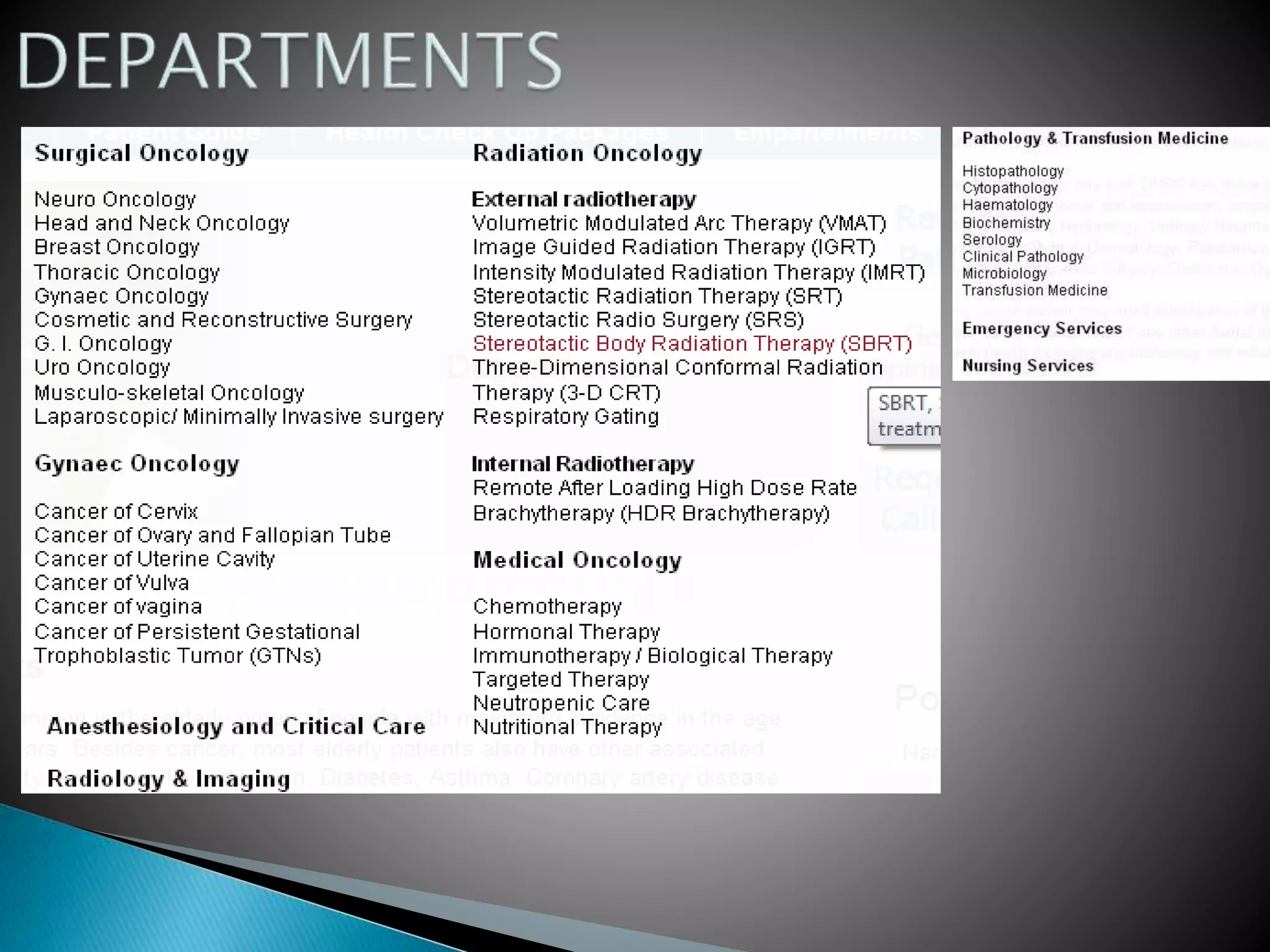 Cancer hospital data collection | PPTX