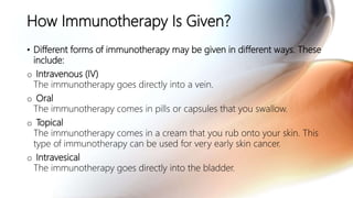 Cancer Immunotherapy | PPTX